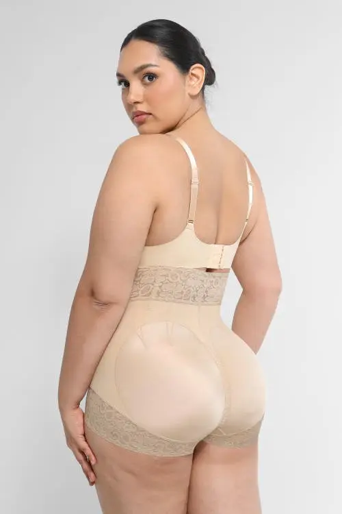 SHAPELLX Mid-rise Butt-lifting Shaper Panty - Warm Sand