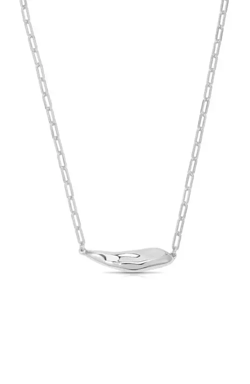Ettika Metallic Flow Pendant Necklace - Silver