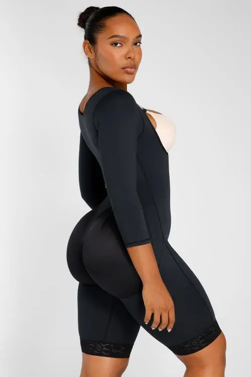 SHAPELLX Airslim Open Bust Butt-lifting Bodysuit - Elegant Black