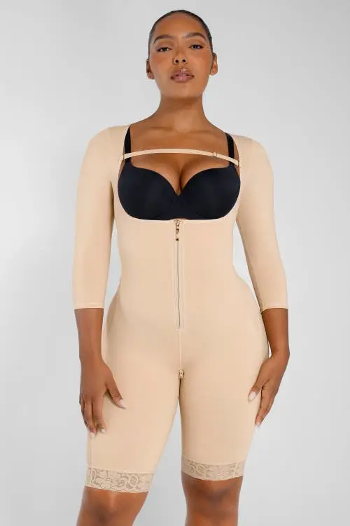 SHAPELLX Airslim Open Bust Butt-lifting Bodysuit - Ivory
