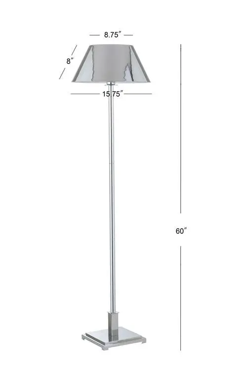 JONATHAN Y Roxy 60" Metal Led Floor Lamp - Chrome