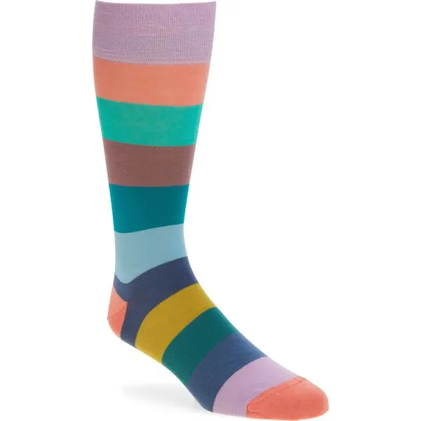 Paul Smith Jonathan Stripe Dress Socks - Mauve