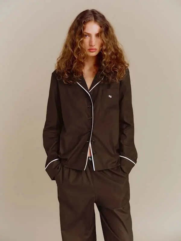 REFORMATION Coco Pajama Set - Brown