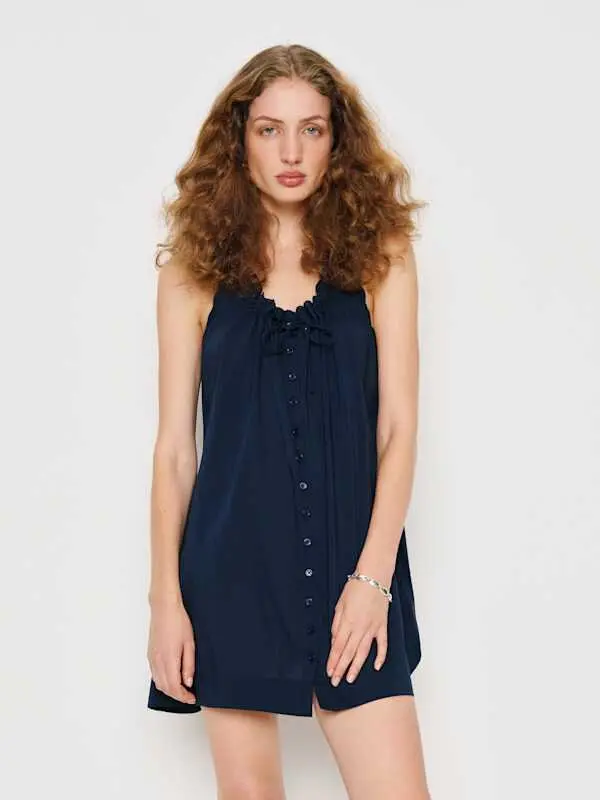 REFORMATION Holly Mini Dress - Blue