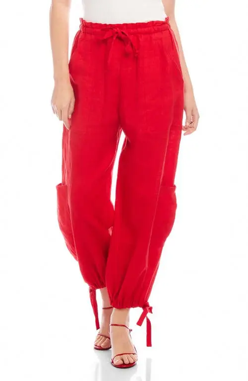 Fifteen Twenty Charo Tie Waist Cargo Pants