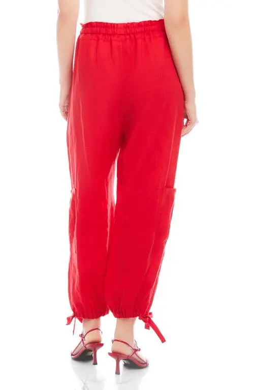 Fifteen Twenty Charo Tie Waist Cargo Pants
