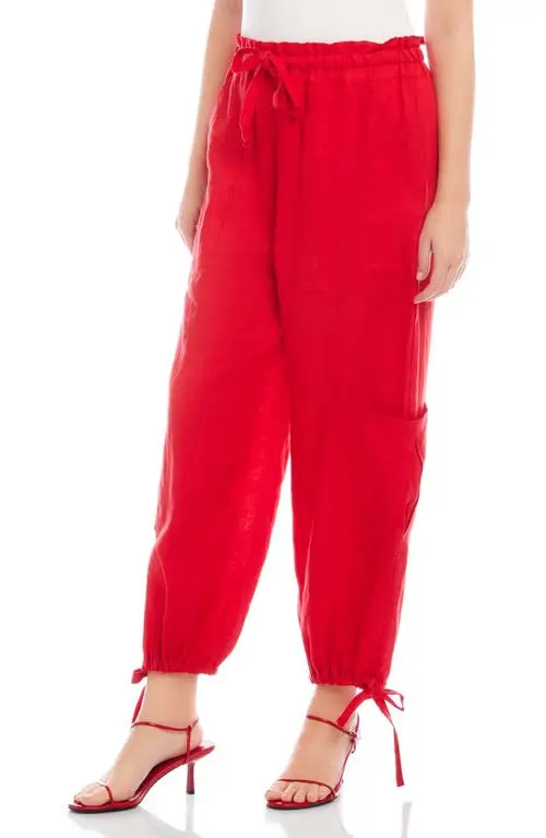 Fifteen Twenty Charo Tie Waist Cargo Pants