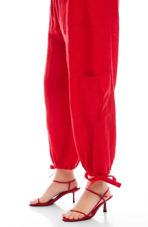 Fifteen Twenty Charo Tie Waist Cargo Pants