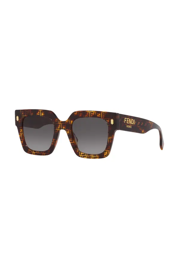 Fendi Tortoise Square Sunglasses - Red