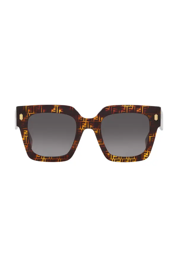 Fendi Tortoise Square Sunglasses - Red