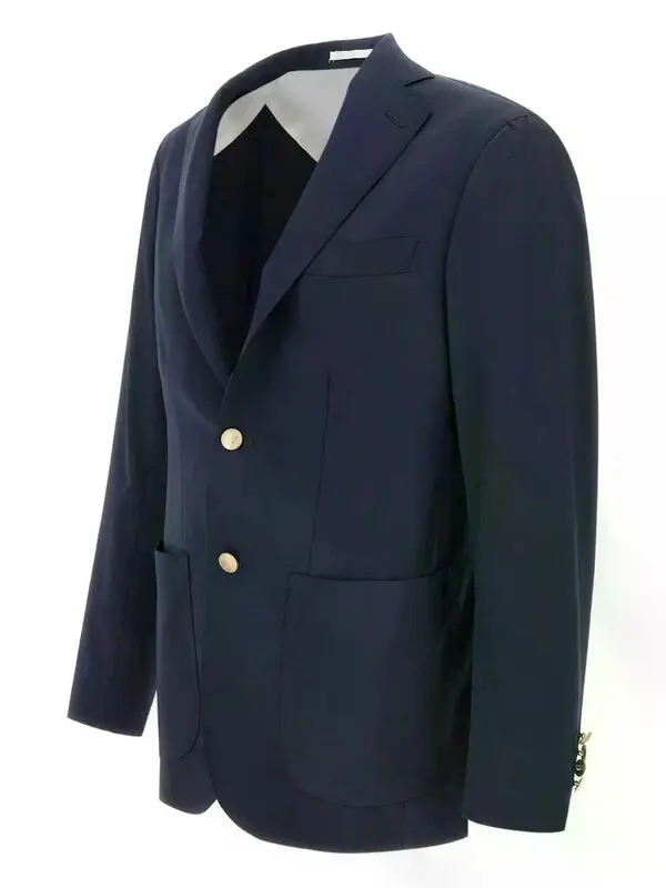 BARBA NAPOLI Wool Blazer - Blue