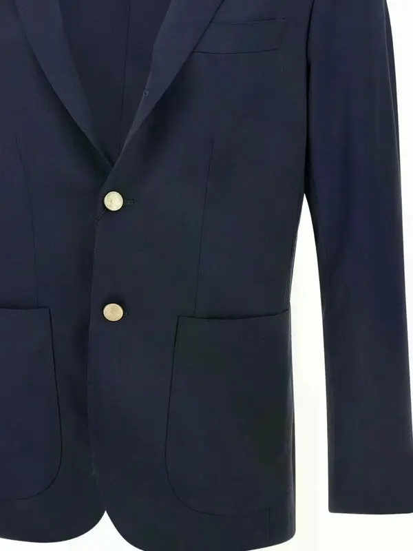 BARBA NAPOLI Wool Blazer - Blue