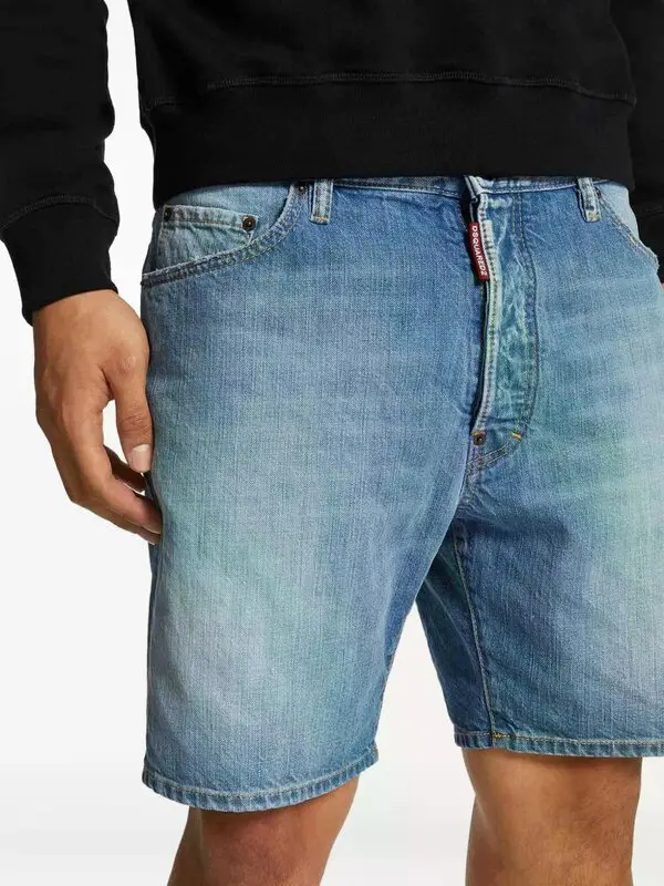 Dsquared2 Cotton Denim Shorts - Black