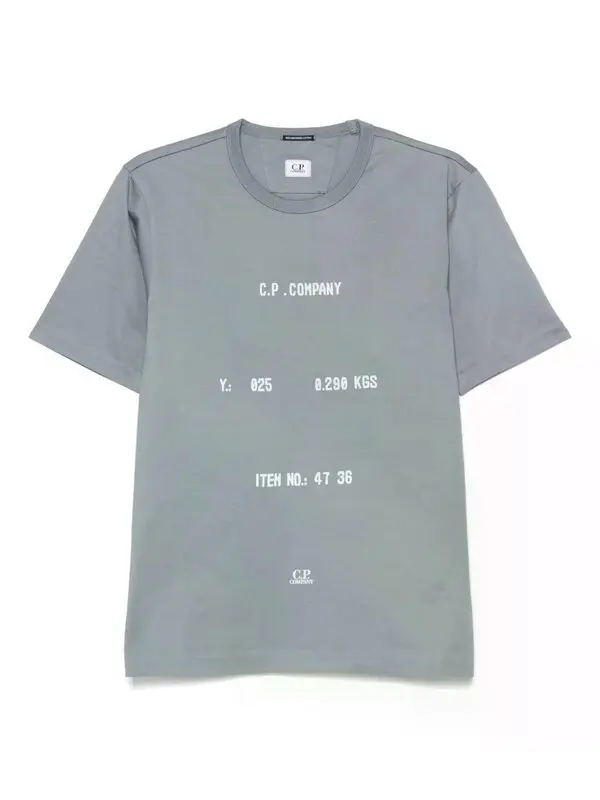 C.P. COMPANY Typographic-logo Jersey T-shirt - Blue