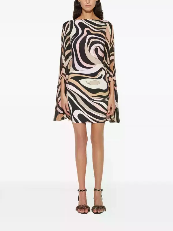 Emilio Pucci Marmo-print Silk Dress