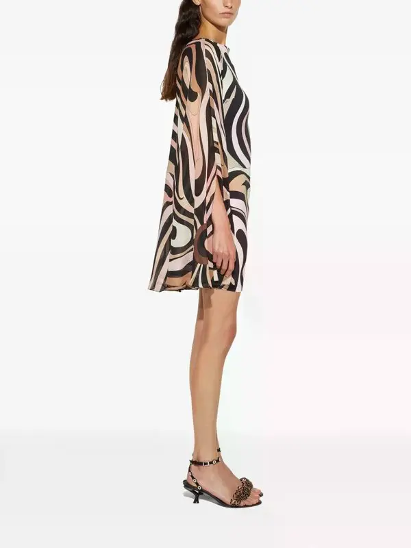 Emilio Pucci Marmo-print Silk Dress