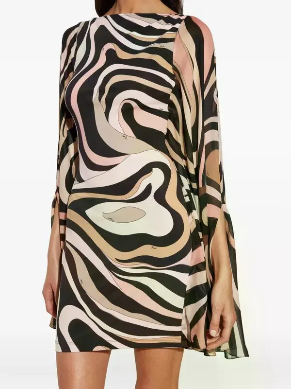 Emilio Pucci Marmo-print Silk Dress