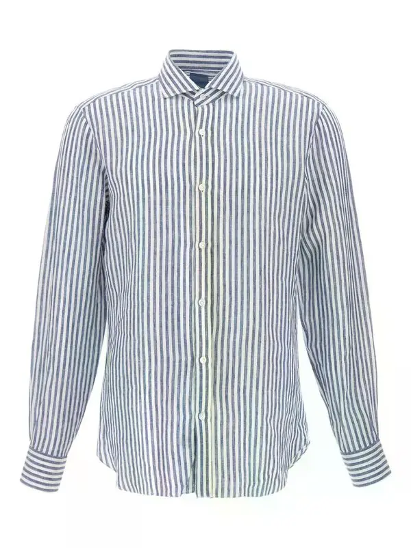 BARBA NAPOLI Striped Shirt - Blue