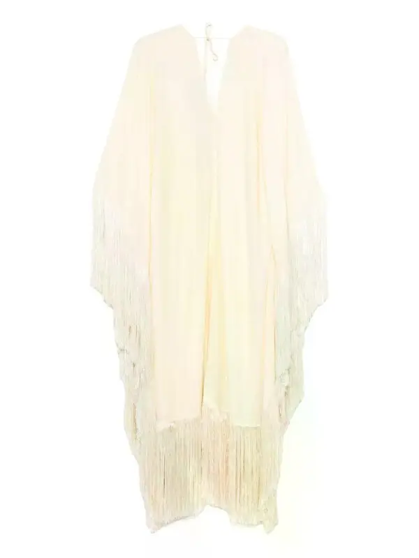 TALLER MARMO Fringed Midi Dress - Yellow