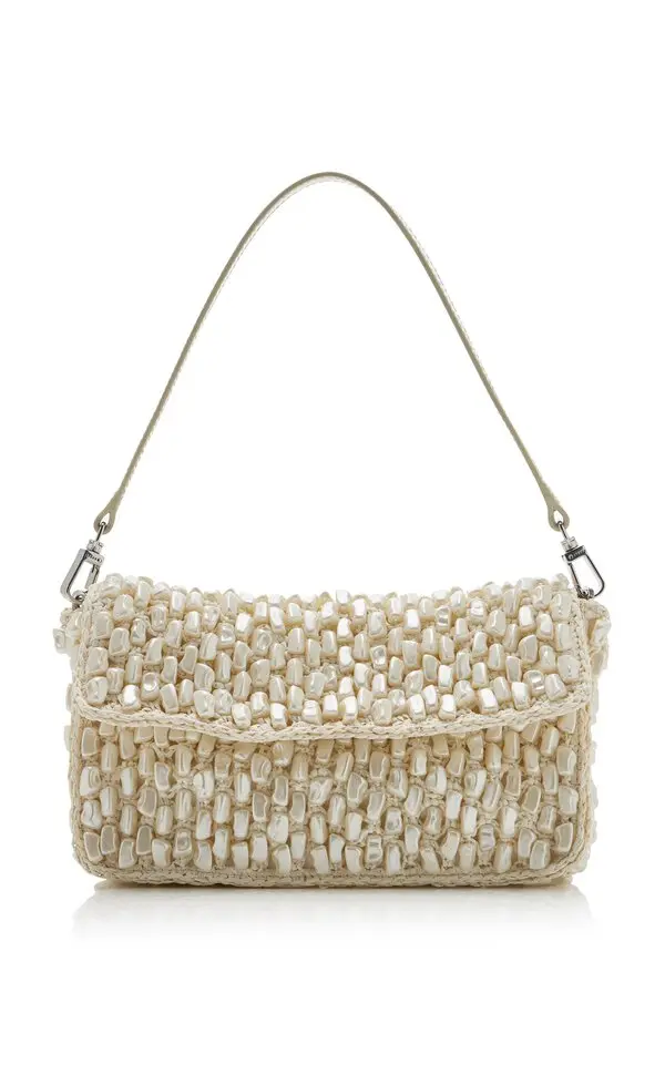 Staud Timmy Shell-detailed Crocheted Bag