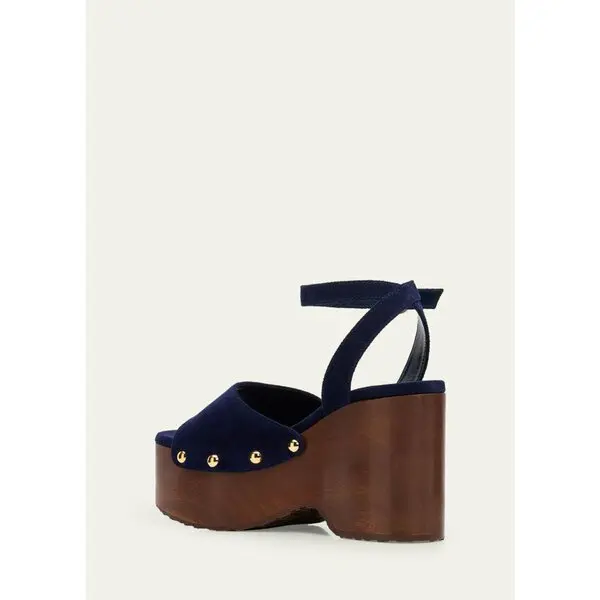 GIANVITO ROSSI Suede Ankle-strap Platform Sandals