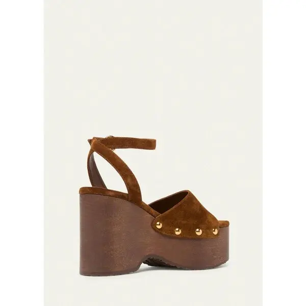 GIANVITO ROSSI Suede Ankle-strap Platform Sandals
