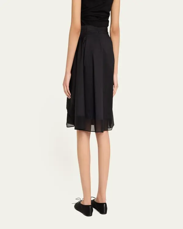 3.1 Phillip Lim Flounce Chiffon-hem Midi Skirt