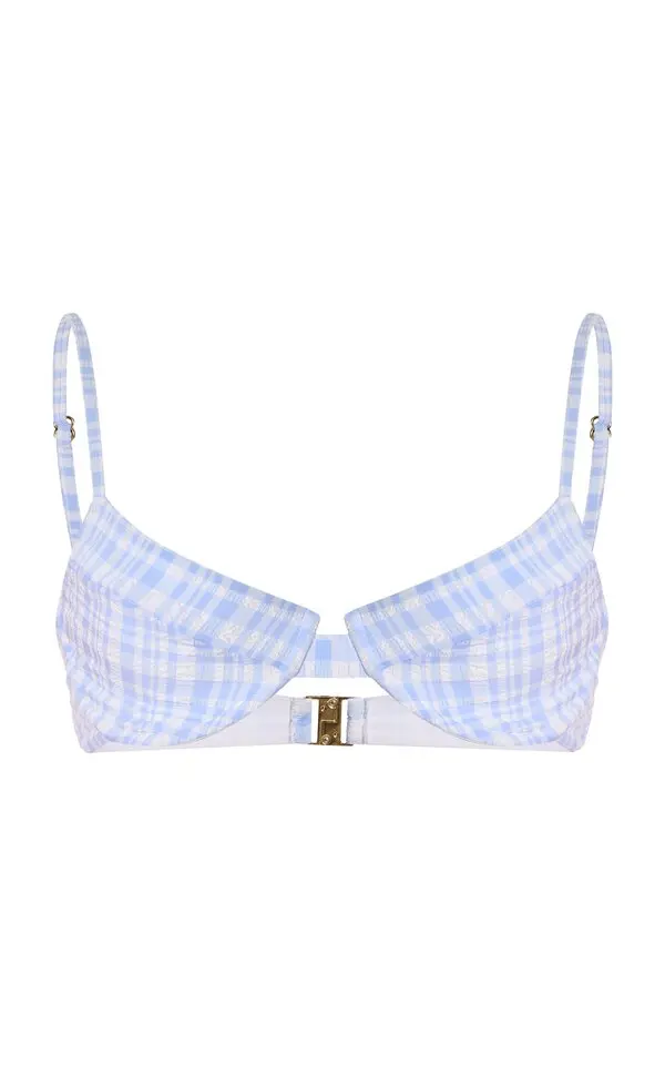 JUILLET Lulu Balconette Bikini Top - Blue