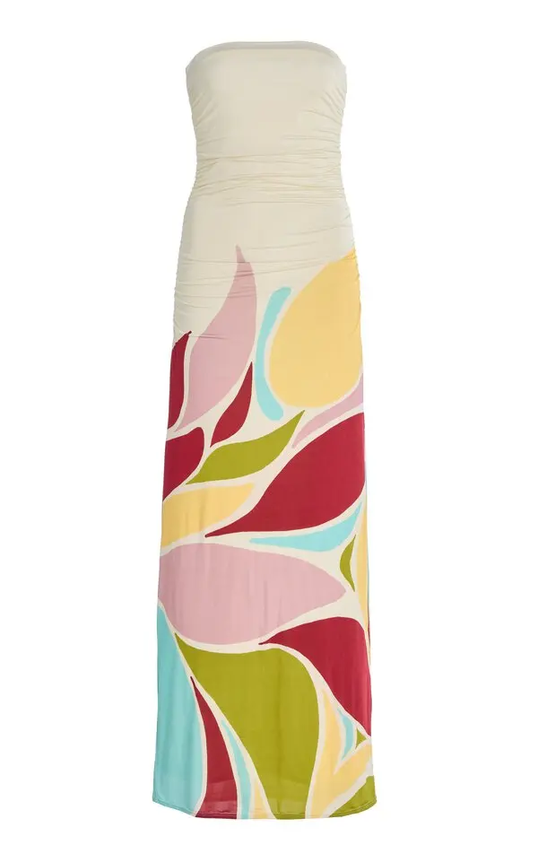 CALA DE LA CRUZ Riviera Daphne Strapless Maxi Dress - Multi