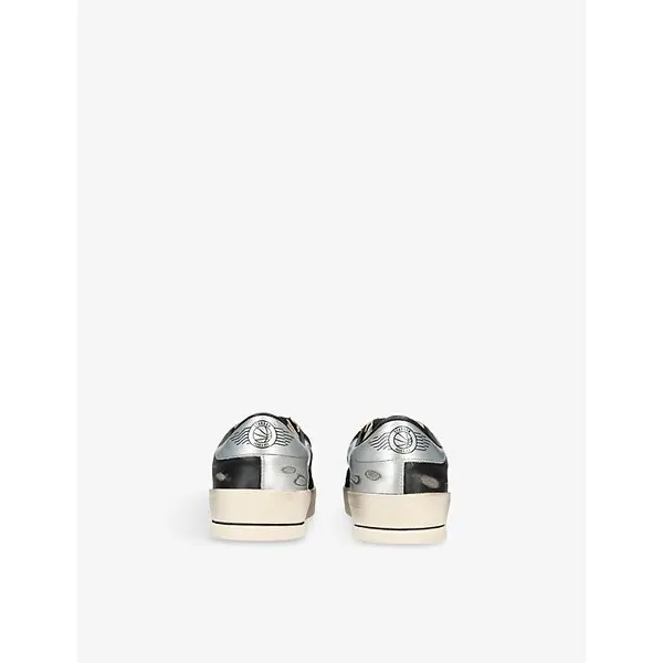 GOLDEN GOOSE Stardan Mesh And Leather Low-top Trainers - Silver Com