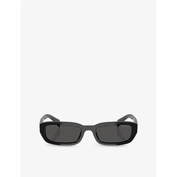 Prada Rectangle-frame Acetate Sunglasses - Black