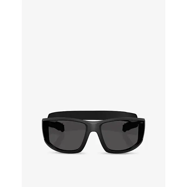 Prada Ps 06ys Pillow-frame Sunglasses - Black