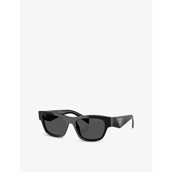 Prada Butterfly-frame Acetate Sunglasses - Black