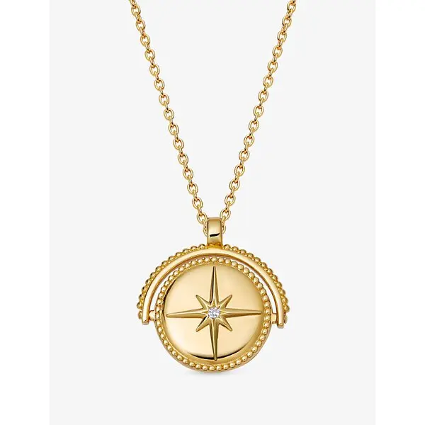 Astley Clarke Celestial Spinner Locket Necklace - Gold