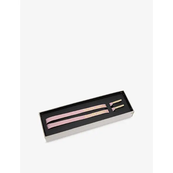 Golden Goose Branded Woven Laces - Pink Comb