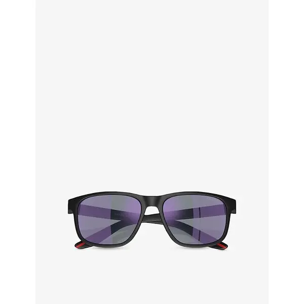 Prada Ps 06ys Pillow-frame Sunglasses - Black