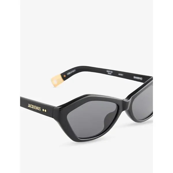 Jacquemus Bambino Diamond-Frame Sunglasses - Black - 40% Off  display picture 3