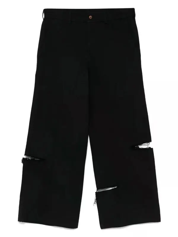 BLACK COMME DES GARÇONS Distressed Trousers