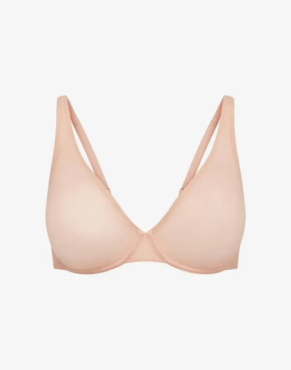 THIRDLOVE Bare Mesh Unlined Bra - Rose Dust