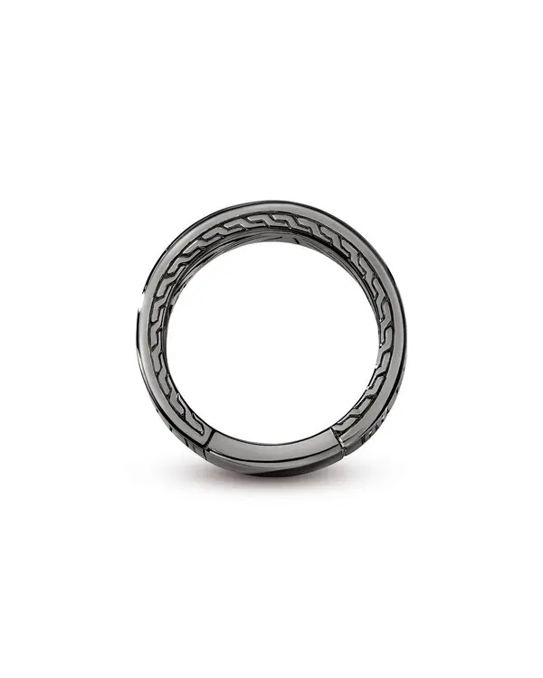 John Hardy Carved Chain Mixed Stone Band - Silver