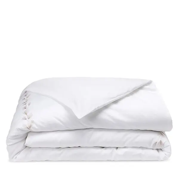 CHRISTIAN FISCHBACHER Foglia Embroidered Sateen Duvet Cover, King - Metallic