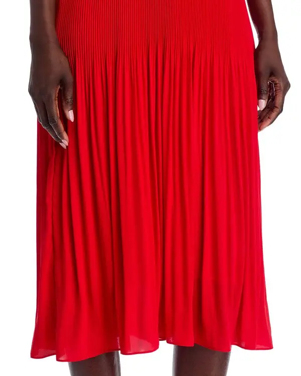 T Tahari Pleated Midi Dress