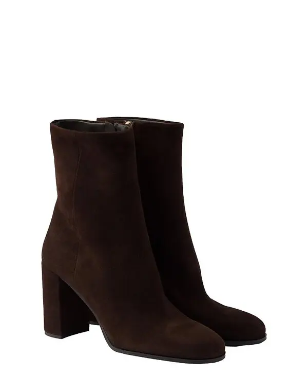 Prada Suede Booties - Brown