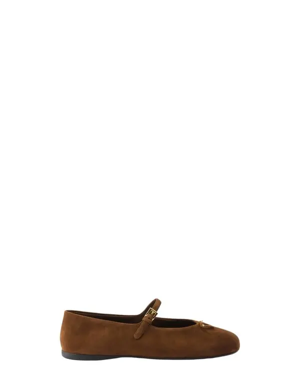 Prada Suede Ballerinas - Dark Brown