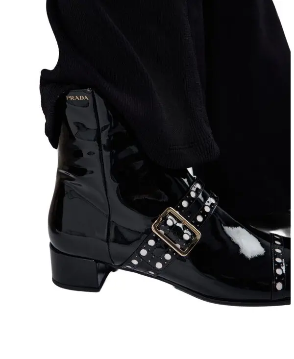 Prada Patent Leather Ankle Boots