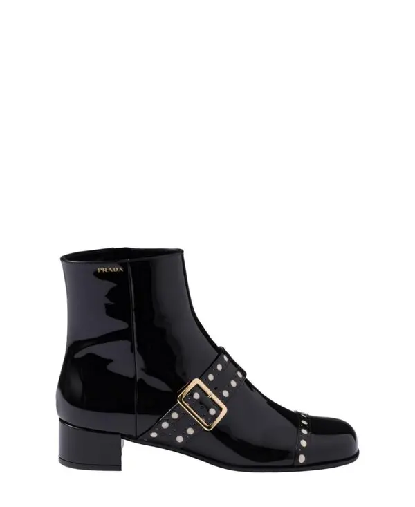 Prada Patent Leather Ankle Boots