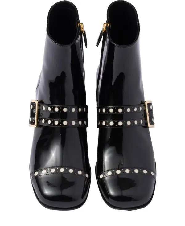 Prada Patent Leather Ankle Boots