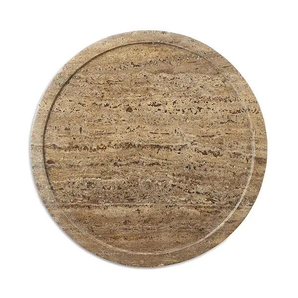 BLUE PHEASANT Laura Travertine Lazy Susan - Gray