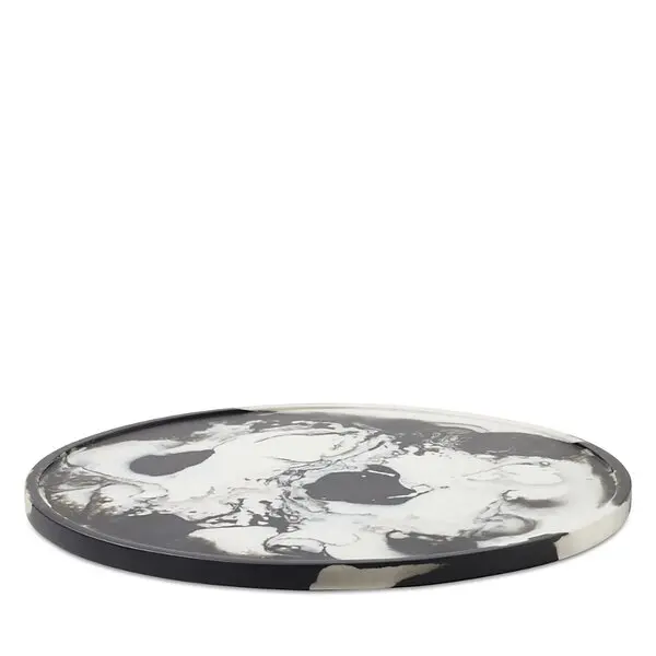 BLUE PHEASANT Hugo Swirled Lazy Susan, 18 - Black Swirled