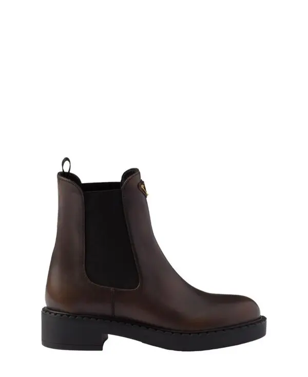 Prada Leather Chelsea Boots